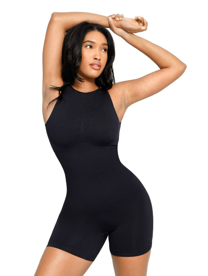 Round Neck Low Back Bodysuit | HeyShape