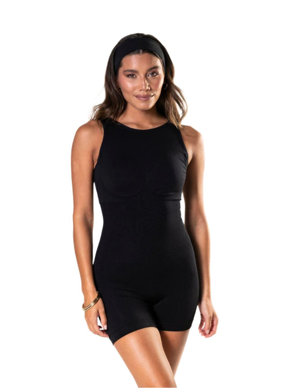 Round Neck Low Back Bodysuit | HeyShape