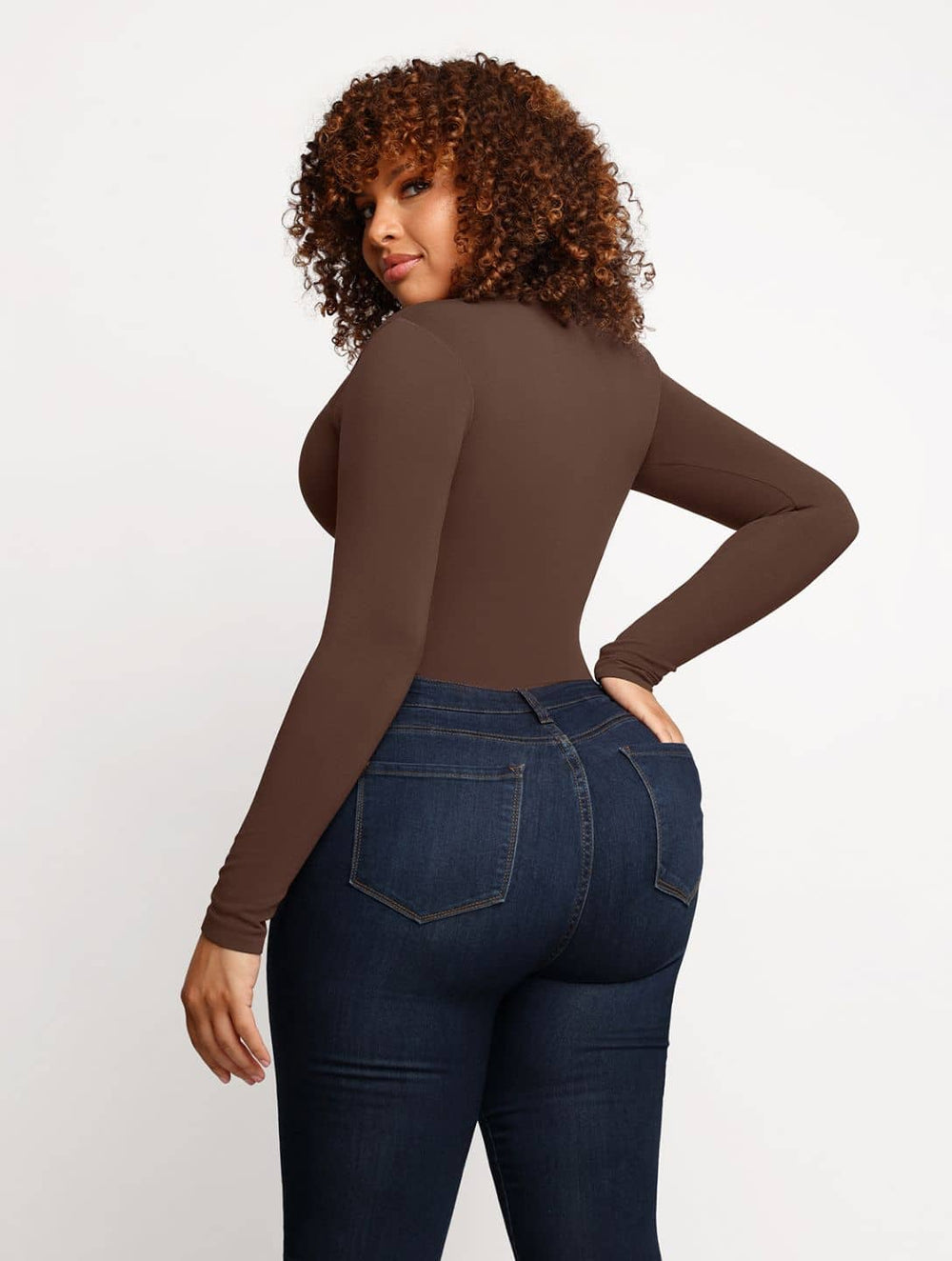 Seamless Long Sleeve Thong Bodysuit | HeyShape