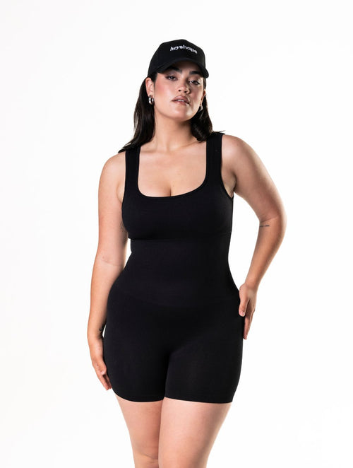 Square Neck Shapewear Jumpsuit | HeyShape