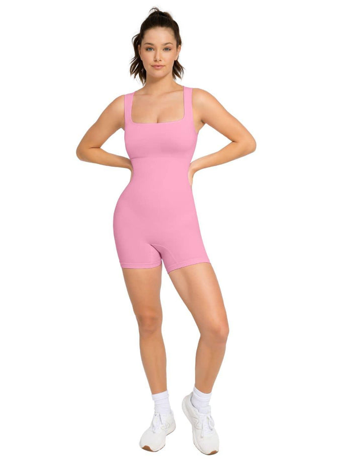 Square Neck Shapewear Jumpsuit | HeyShape